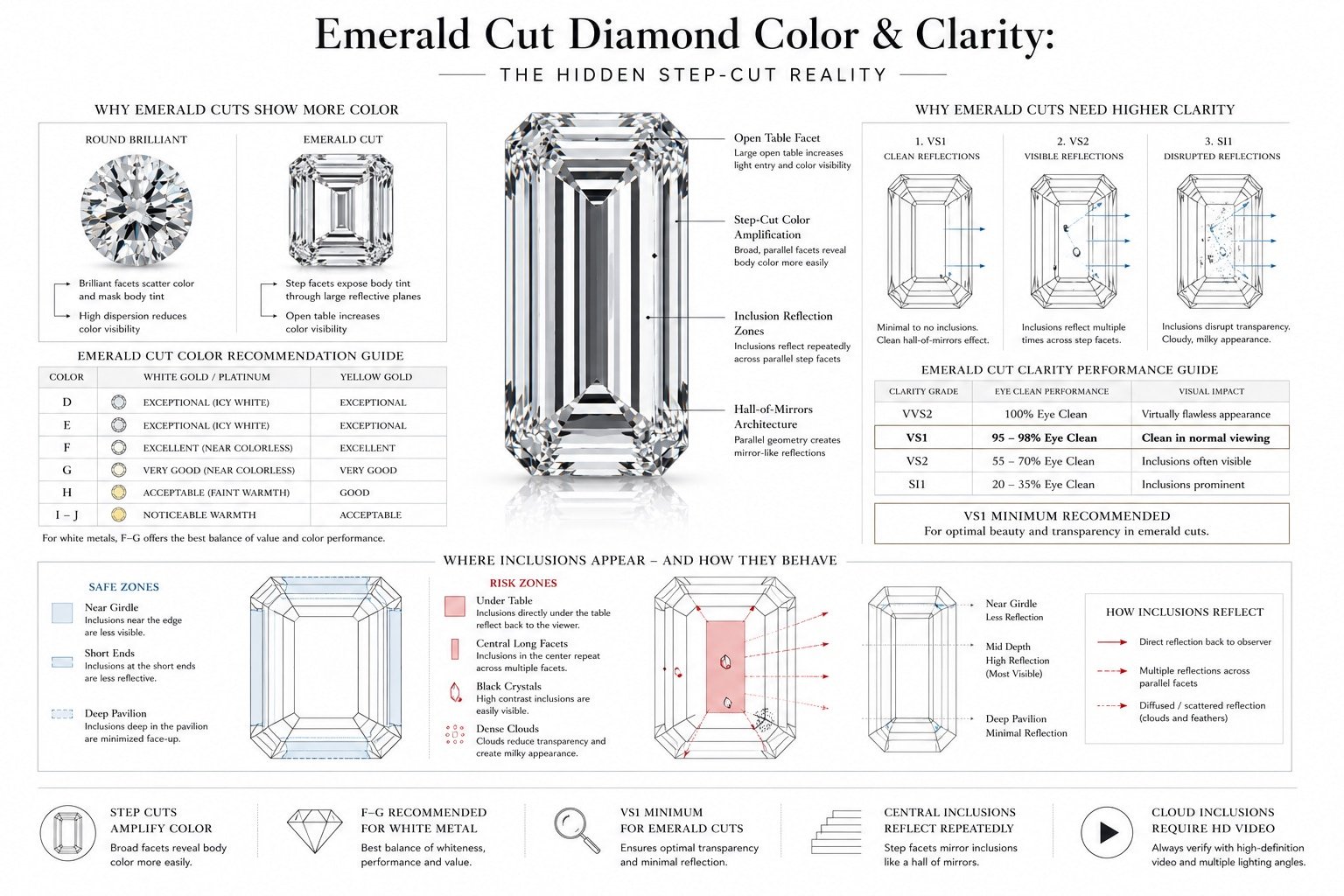Emerald Cut Diamond: Hall-of-Mirrors Guide + Live 2026 Prices